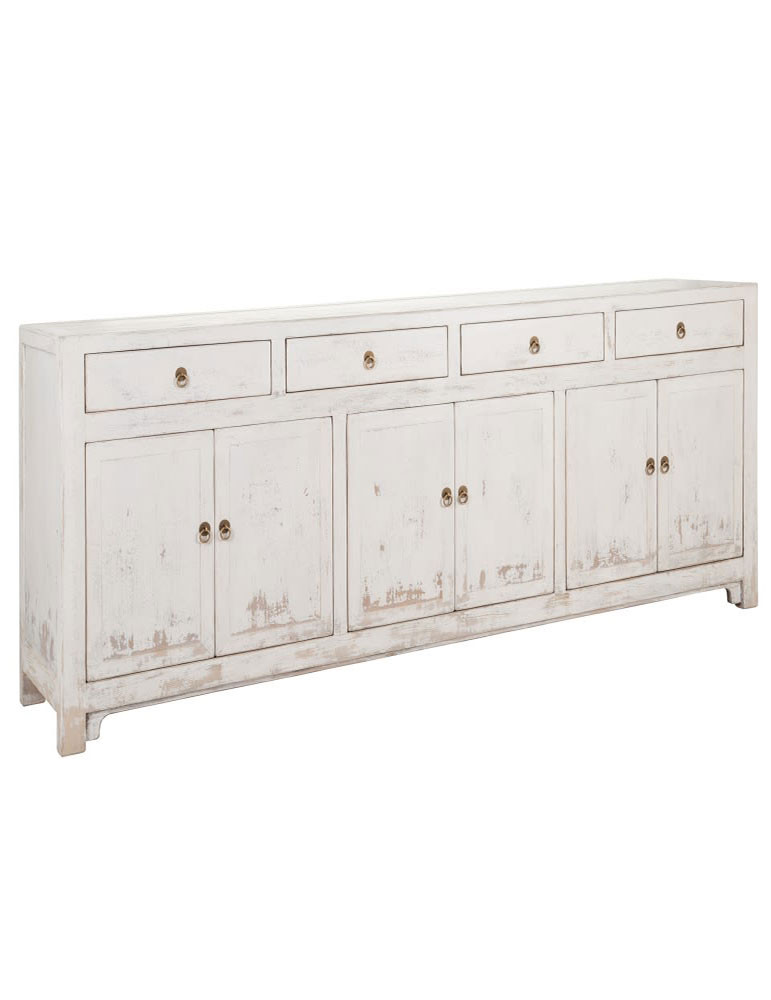 Aparador con Madera de Olmo Blanco Rozado | CALA